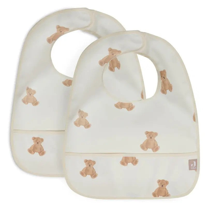 Jollein Bib Waterproof (2Pack) Teddy Bear – fivelittleduck