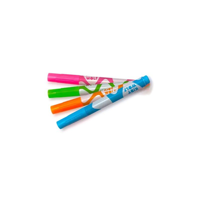 Kidywolf Fluorescent Markers - will glow up with the light of the tabl ...