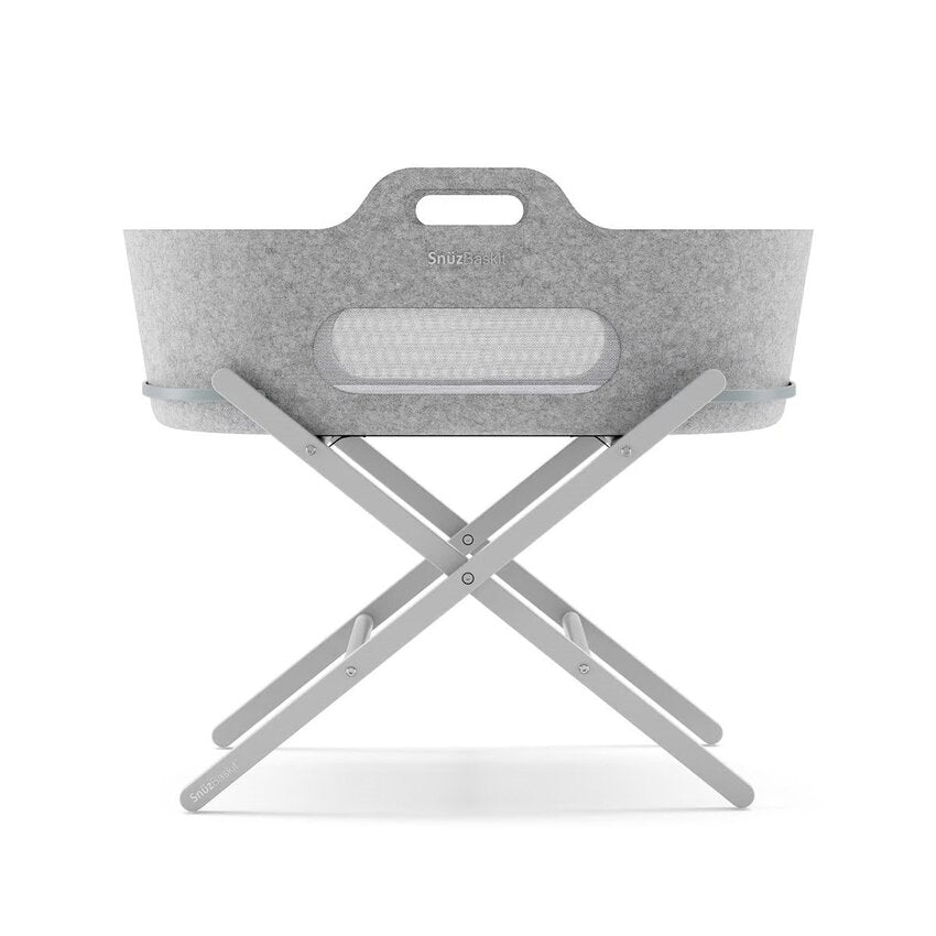 SnuzBaskit Light Grey Moses Basket & Dove Grey Stand Set – fivelittleduck